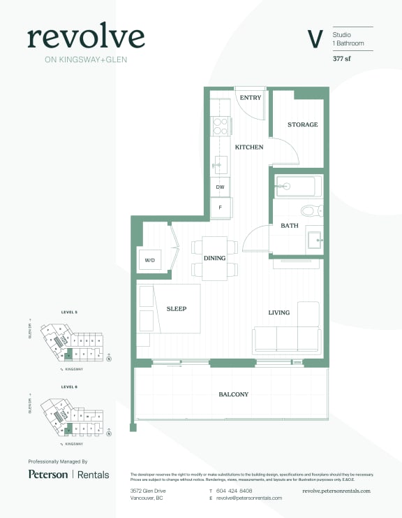 Floor Plans of Revolve in Vancouver, BC